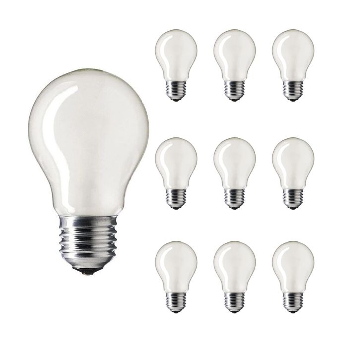 75W 240V GLS Bulb 10 pack with E27 cap pearl