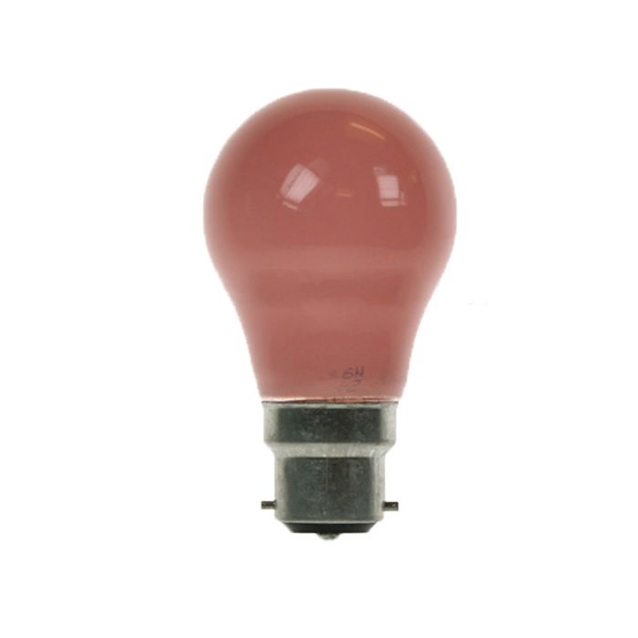 GLS Light Bulb 240V 25W B22D Pink | Household Light Bulbs Coloured ...