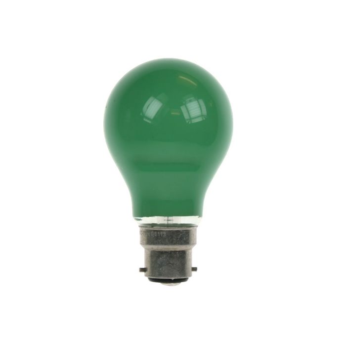 GLS Light Bulb 240V 25W B22D Green | Household Light Bulbs Coloured ...